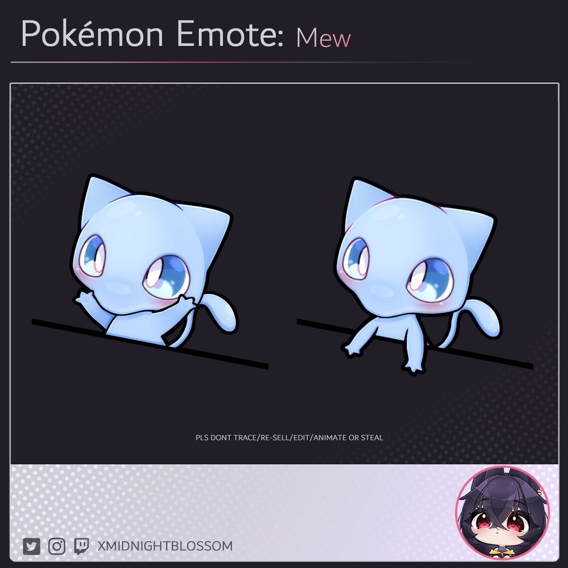 Cute Animated Tap Bongo Shiny Mew Emote for Twitch/discord - Etsy