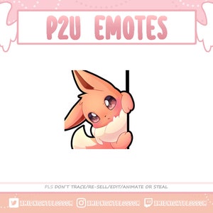 Cute Lurk Eevee Eevee Emotes for Twitch/discord, Sticker Emote for ...