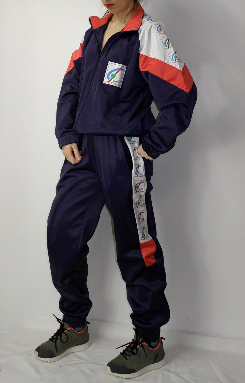FRENCH Vintage Full Tracksuit Made in France Set Pants and Jacket Petit ...