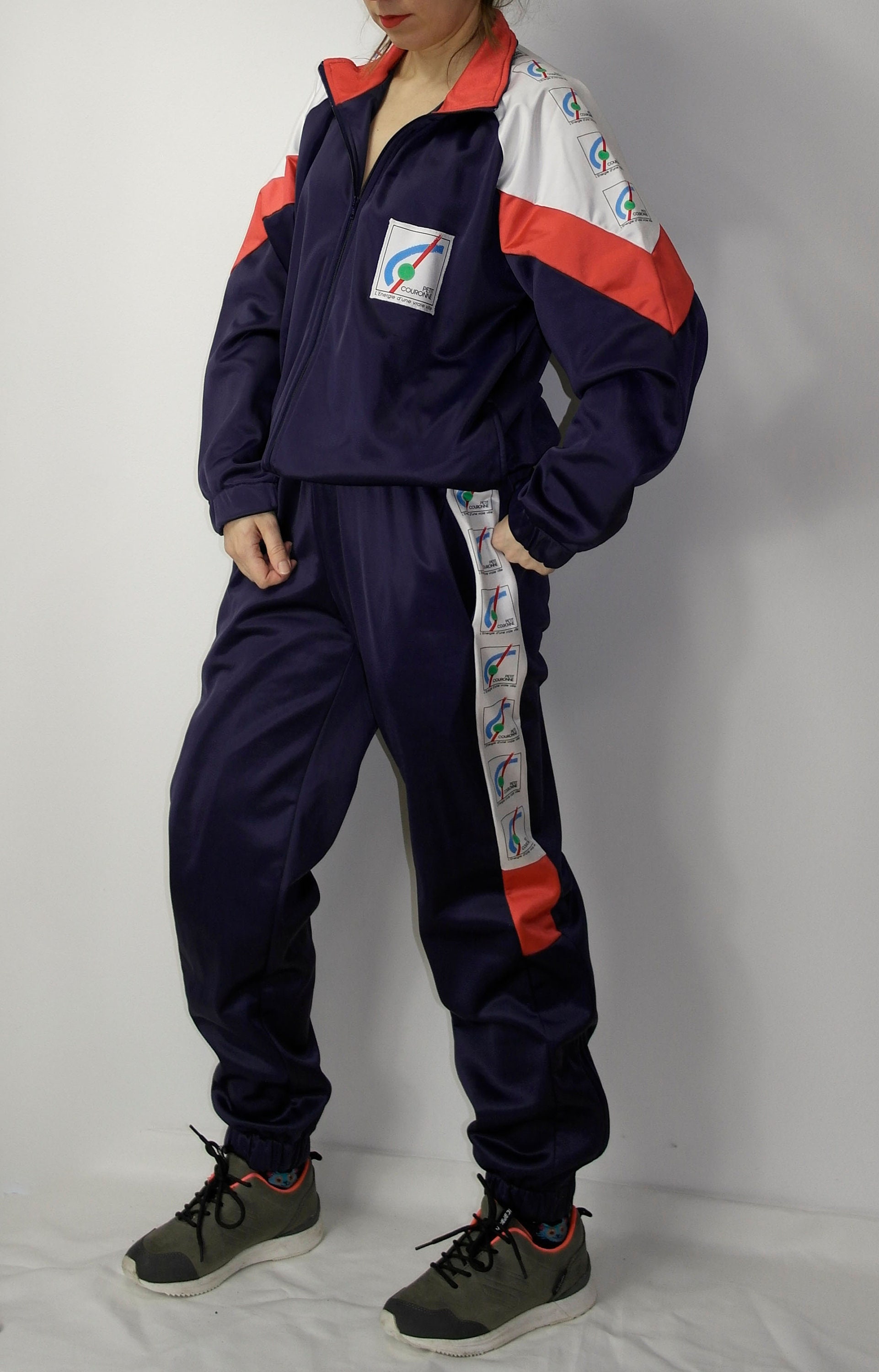 FRENCH Vintage Full Tracksuit Made in France Set Pants and Jacket Petit ...