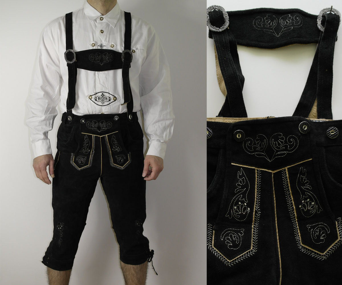 Vintage German Bavarian Pants Leather Dirndl Trachten Trousers ...