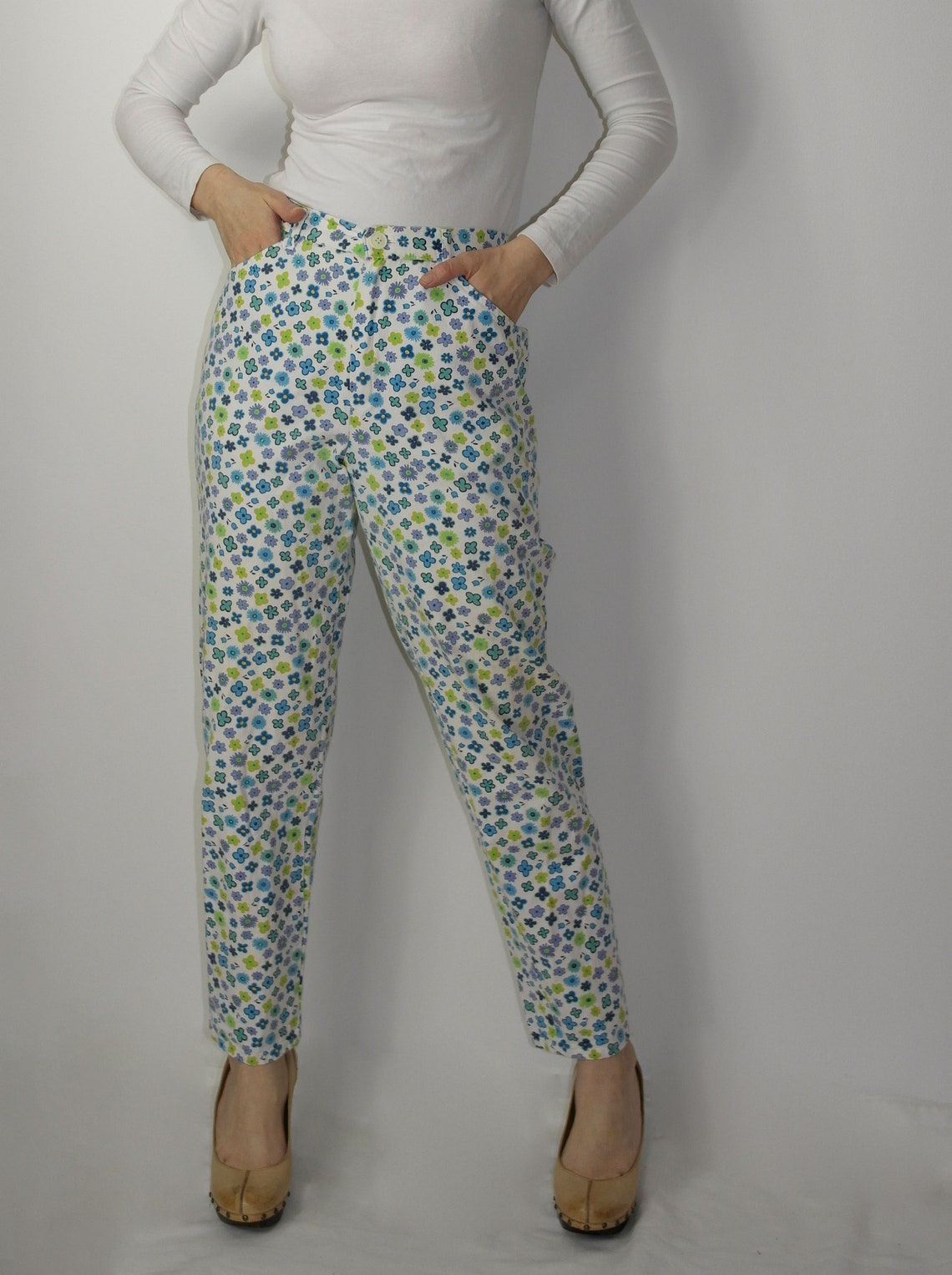 70s Flower Power Finnish Pants Made in Finland Marimekko Style - Etsy