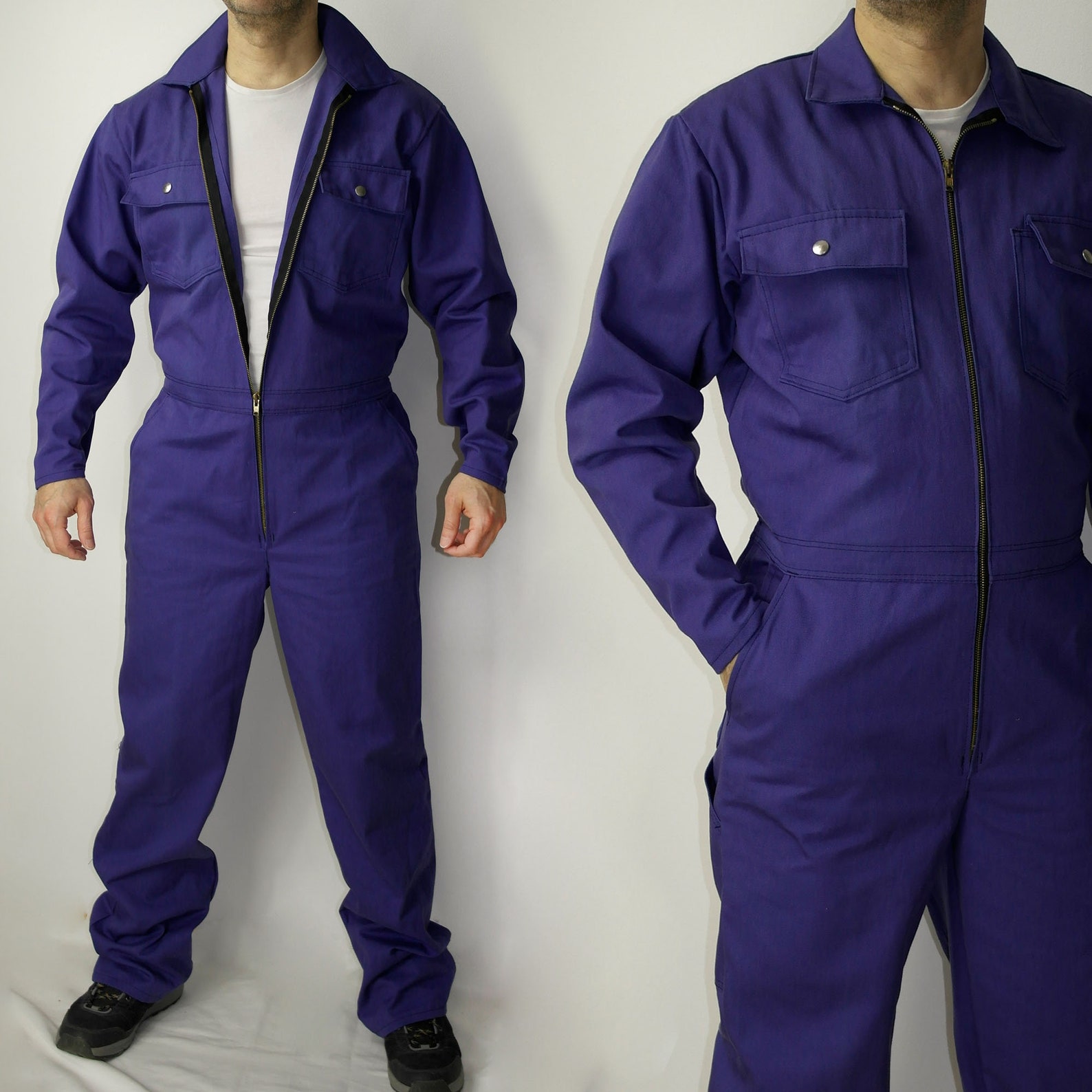 80s Made in Norway Vintage French Worker Overalls Boiler Suit Barstad ...