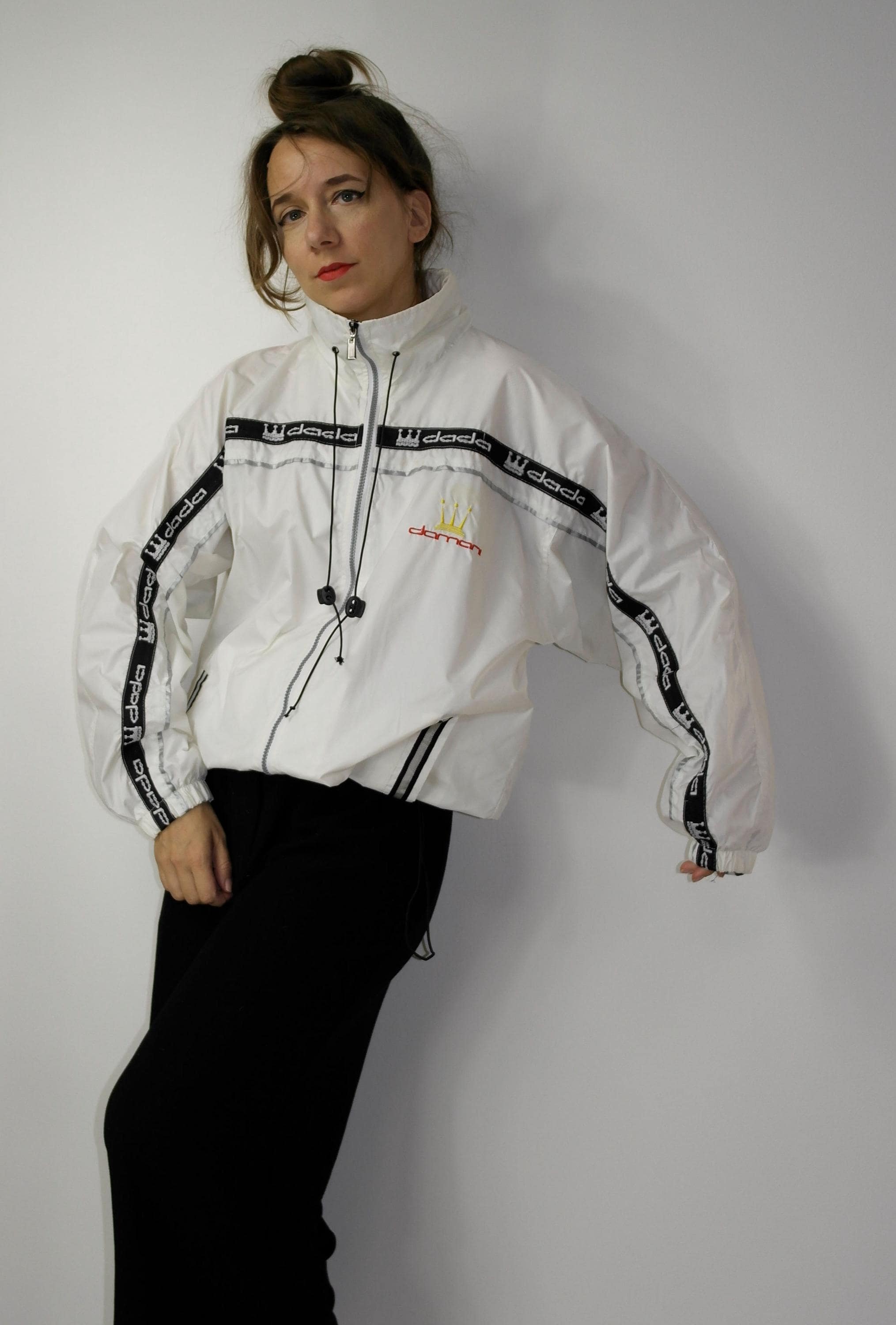 Vintage 90s DAMANI DADA SUPREME Windbreaker With Hood Light Vintage 90s DAMANI DADA SUPREME Windbreaker With Hood Light