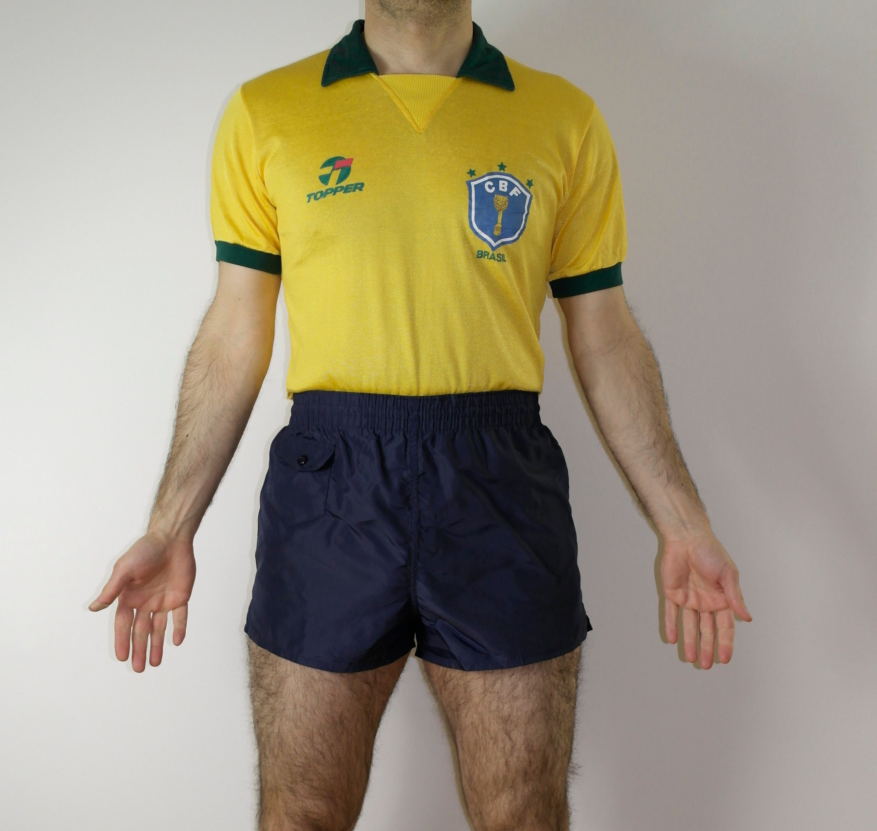 Italia 90 Home JERSEY TOPPER BRAZIL 80s Football Shirt Vintage / 80s ...
