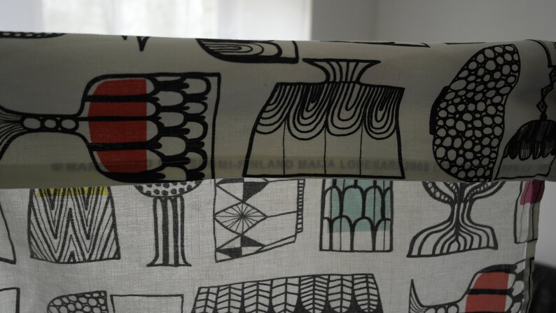 Marimekko Curtain Linen Cotton Fabric Finnish Design Finland Long ...