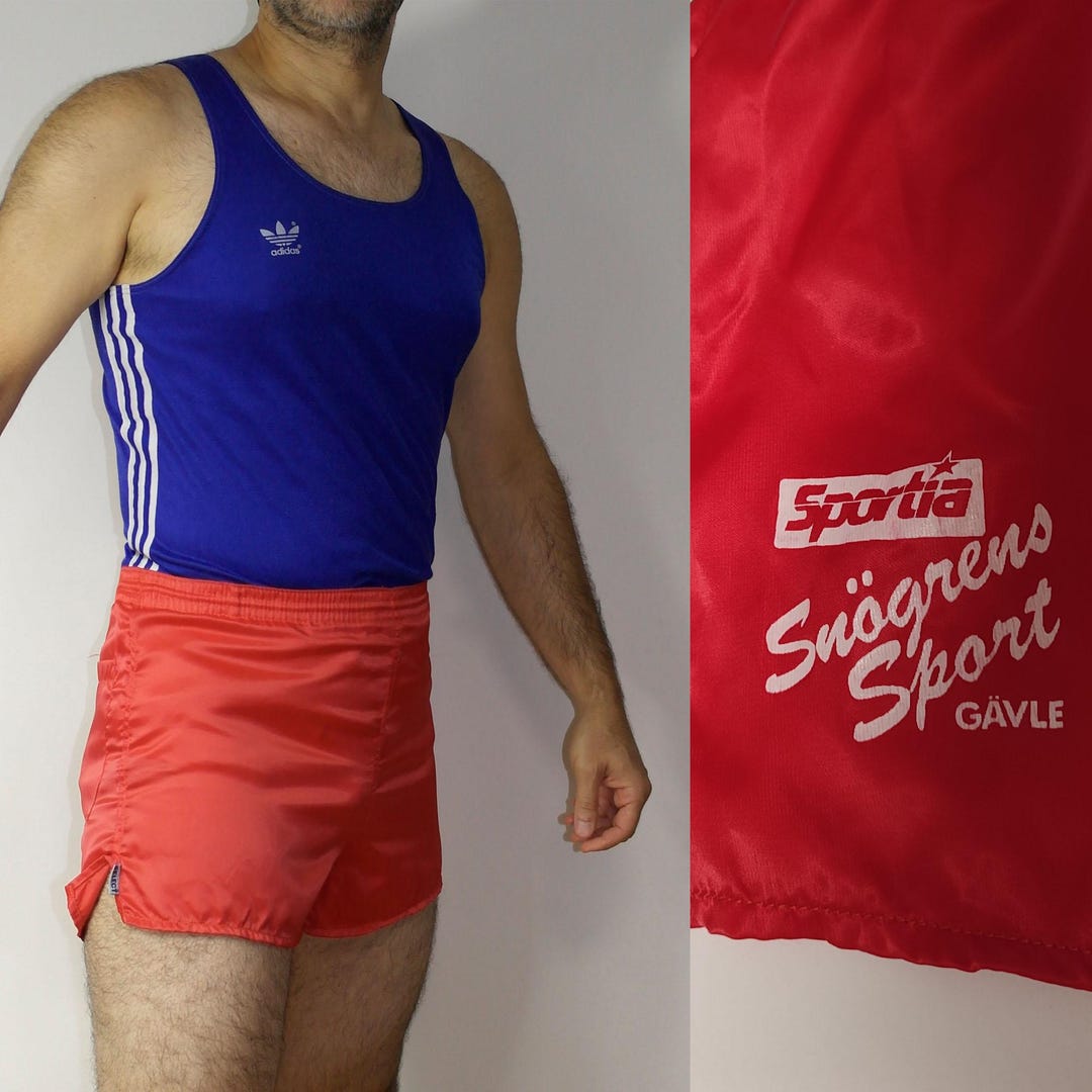 80s Shiny Soccer Vintage Sprinter Shorts / Satin Football Pro ...