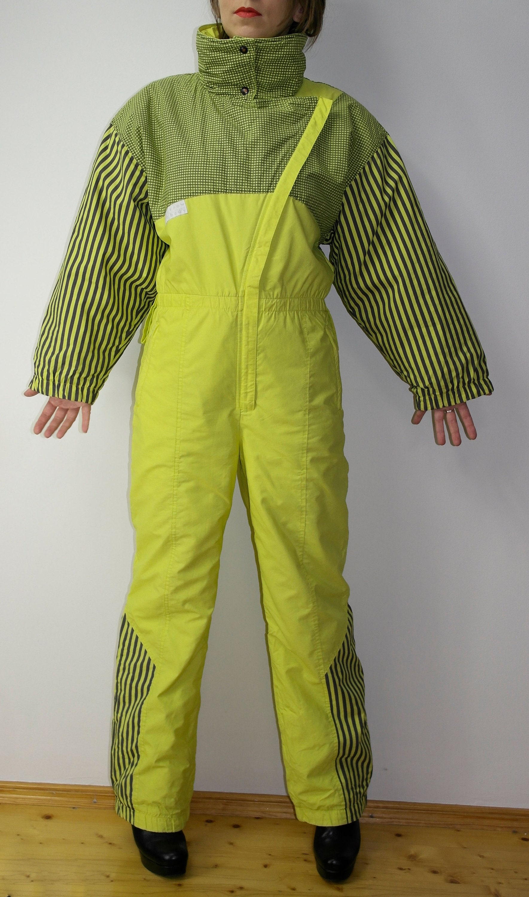 Vintage HH One PIECE SKIING Suit Ski Suit Size 38 Color Block Skiing ...