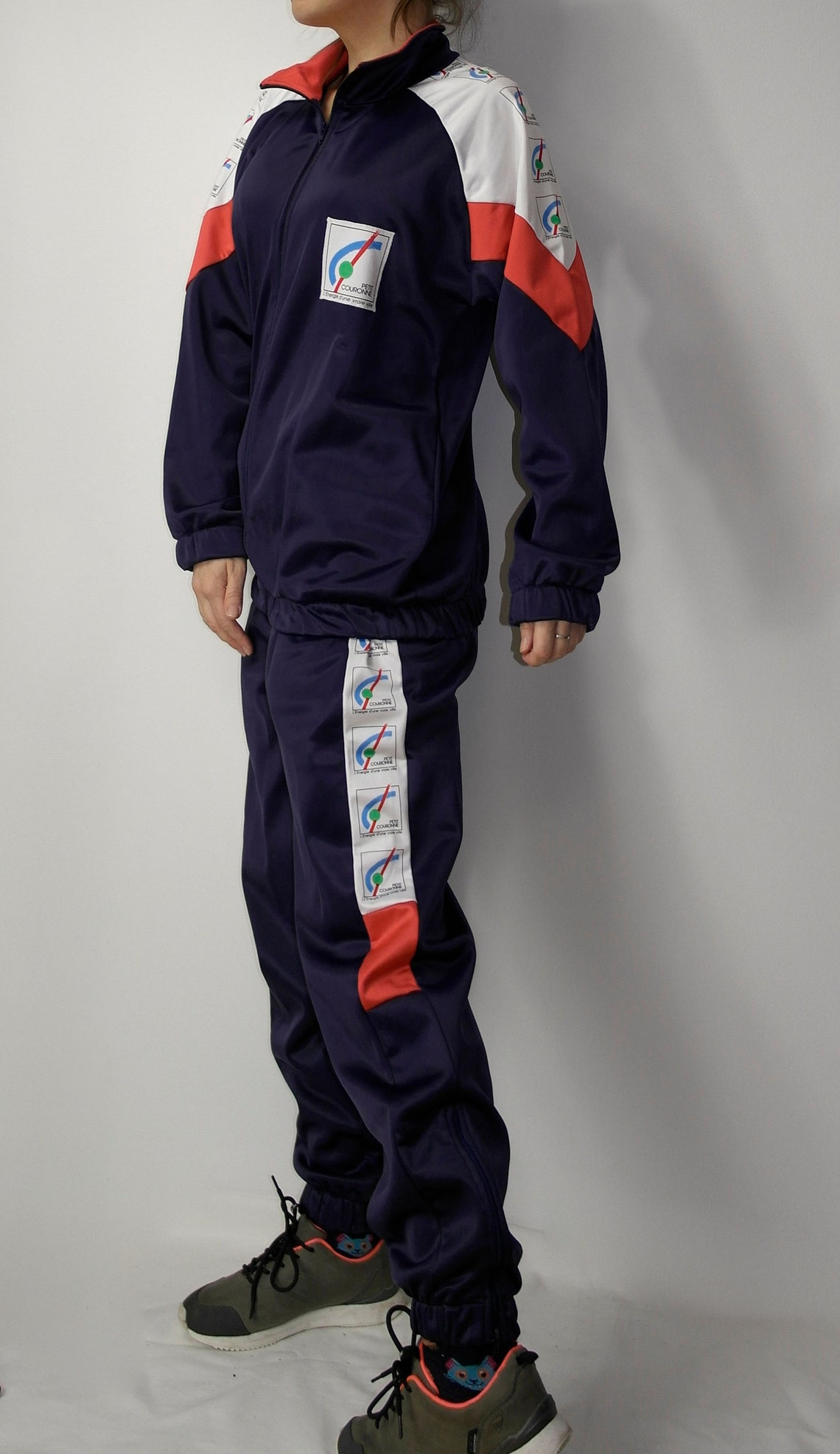FRENCH Vintage Full Tracksuit Made in France Set Pants and Jacket Petit ...