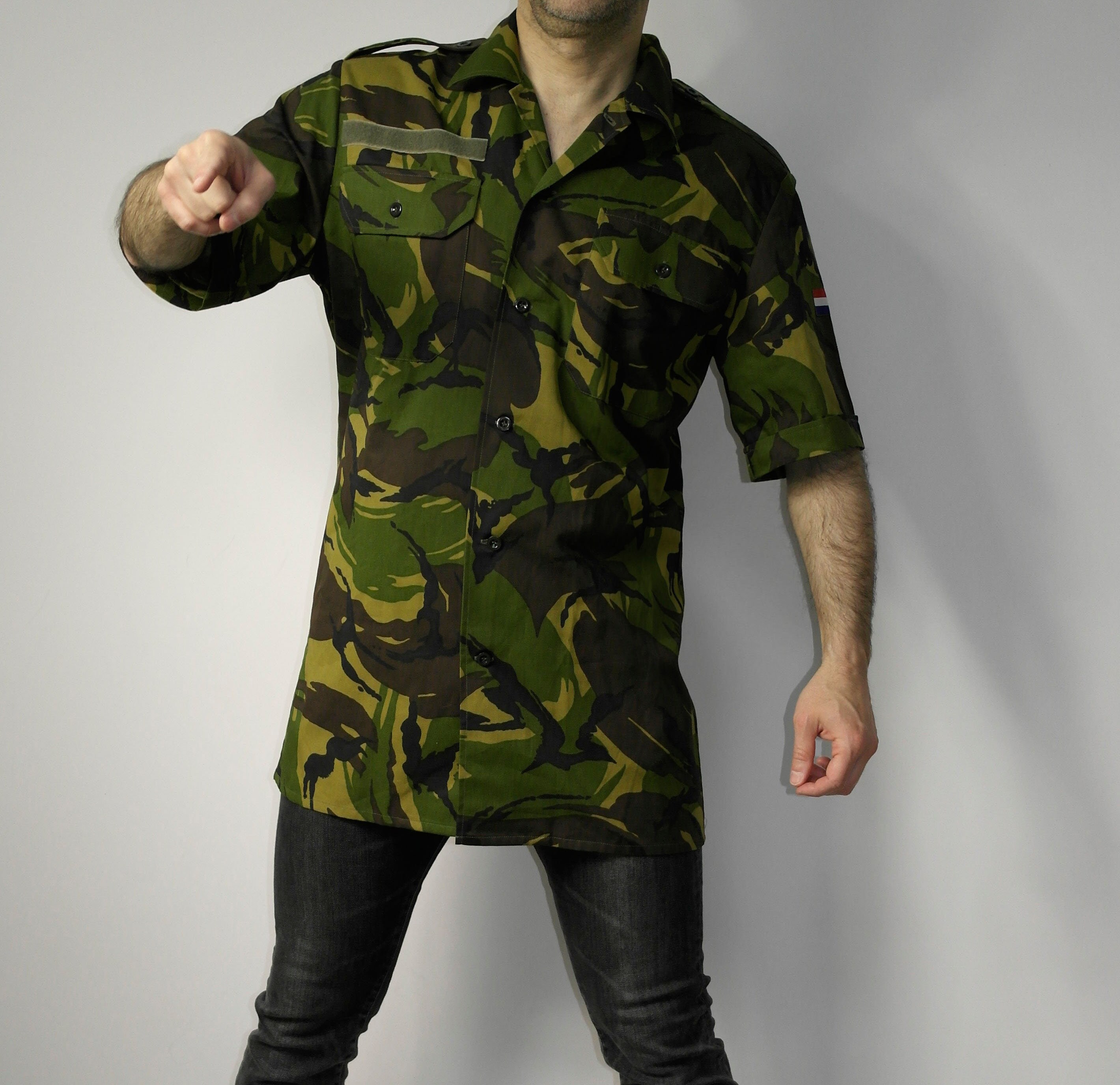 Vintage Dutch Field Jacket Camouflage Army Military Combat Field Jacket ...