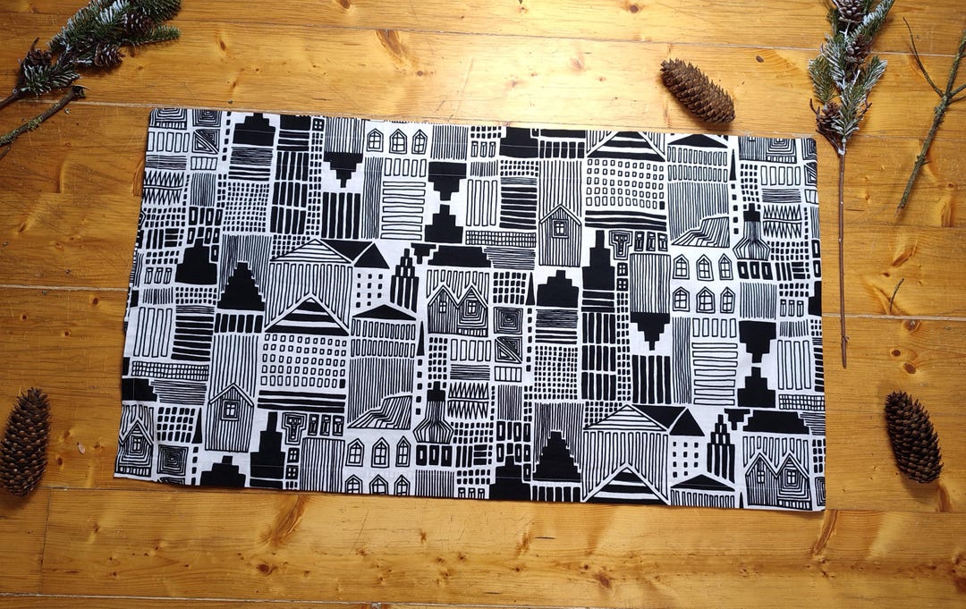 Marimekko Curtain Cotton Fabric Finnish Design / Long Window Vintage ...