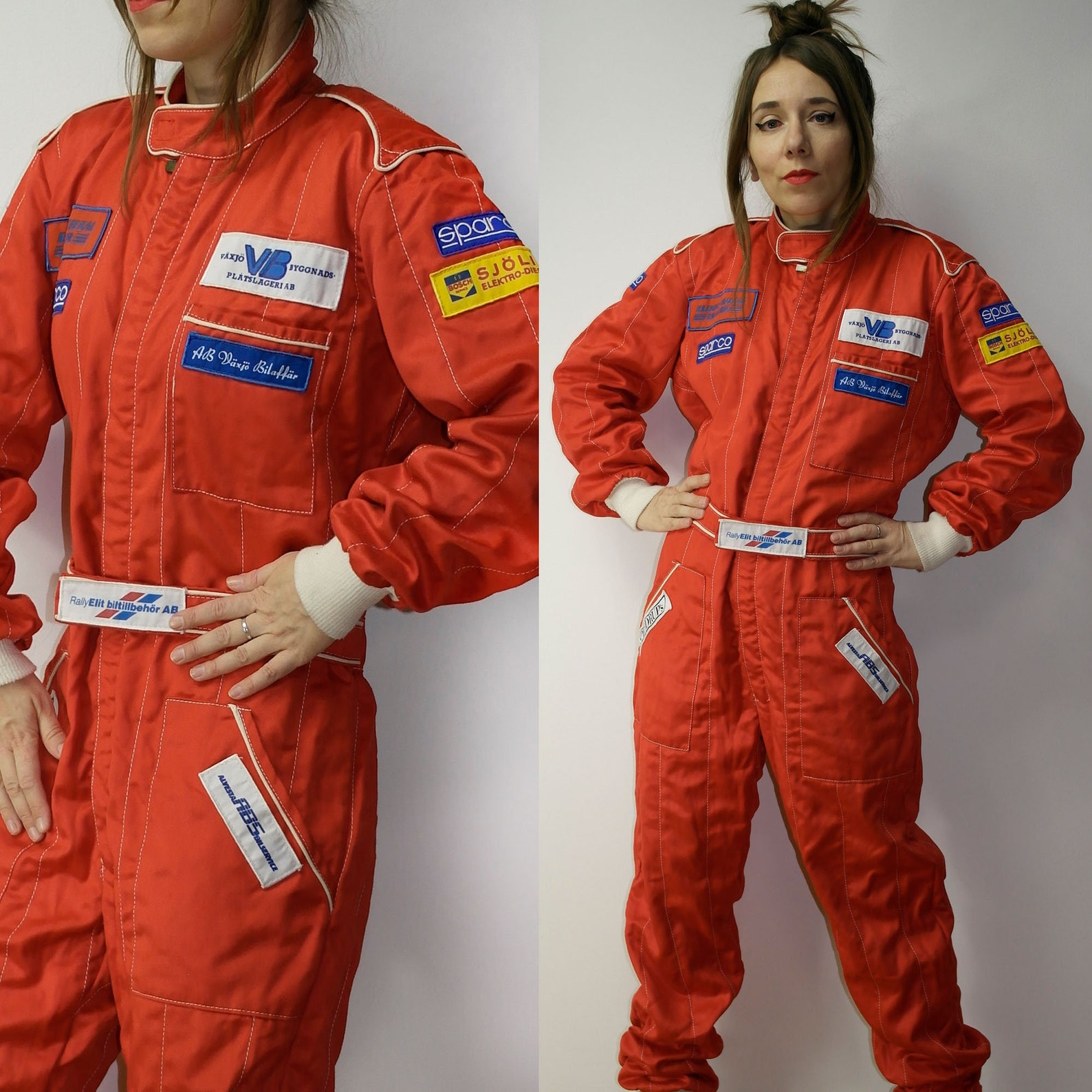 Italian Vintage Sparco Red Racing Suit Formula One Fia Suit Size 54 ...
