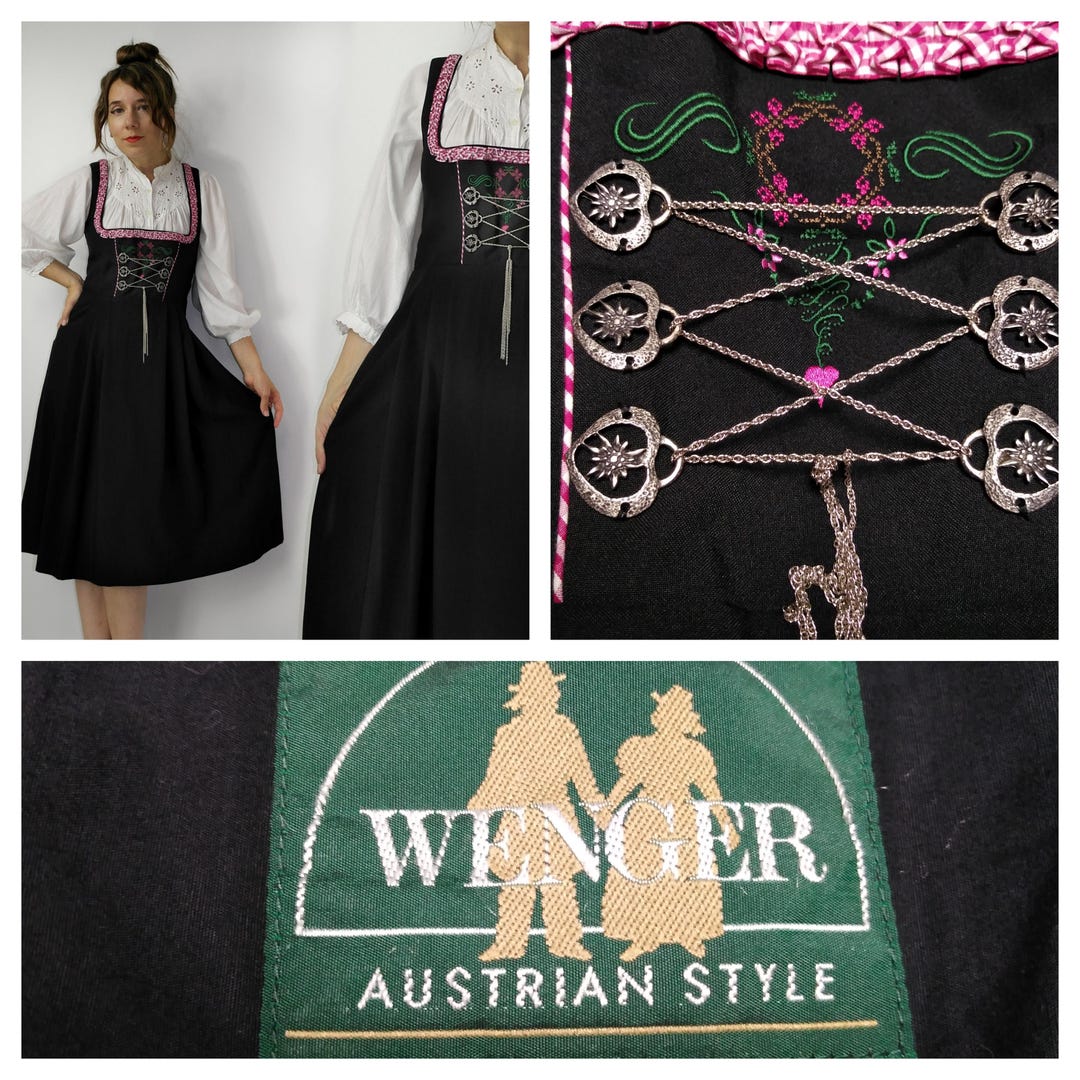 Wenger Oktoberfest Dress Trachten Dirndl Vintage Dress German Folk ...