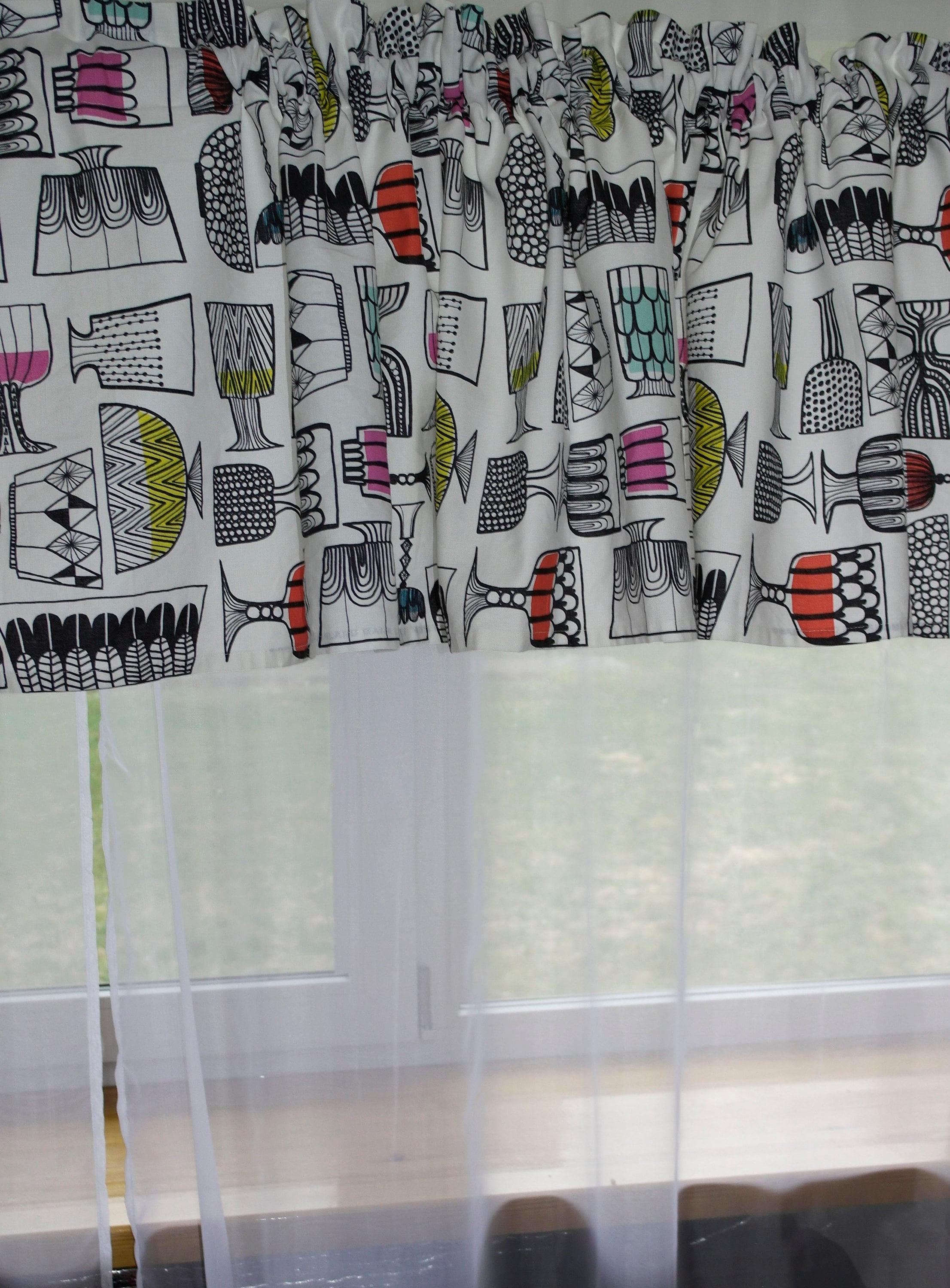 Marimekko Curtain Linen Cotton Fabric Finnish Design Finland Long ...