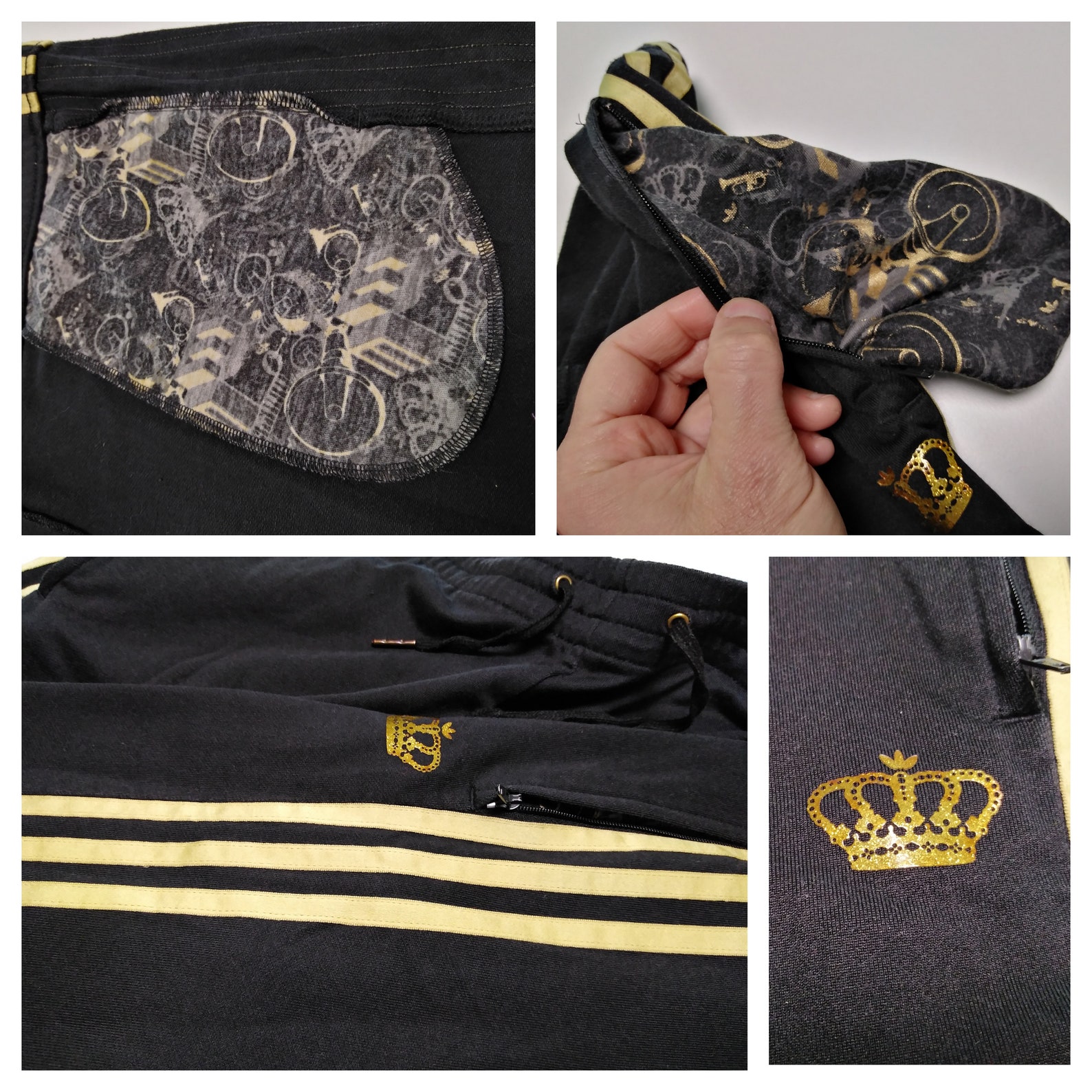 Y2K ADIDAS Respect Me 3 Stripes Capri Track Pants / Low Rise Black ...