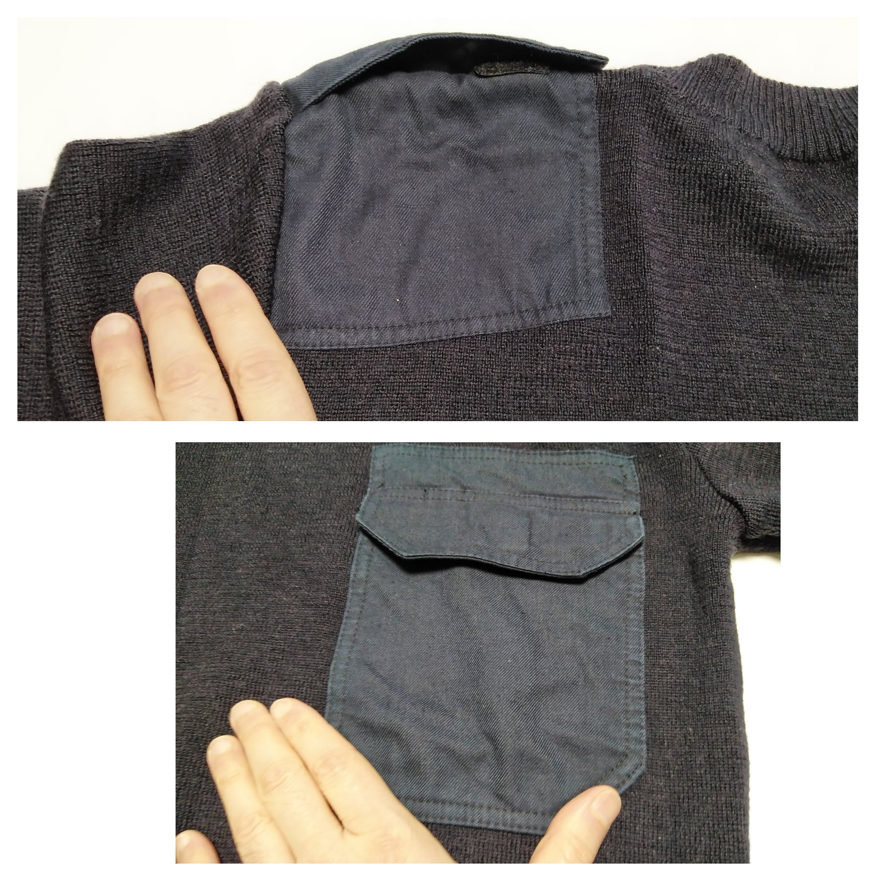 Vintage British Army Navy Blue Sweater Pure New Wool Commando Jumper ...