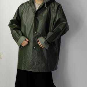 80s BALENO Vintage Hooded PVC Rain Jacket Size L - Etsy