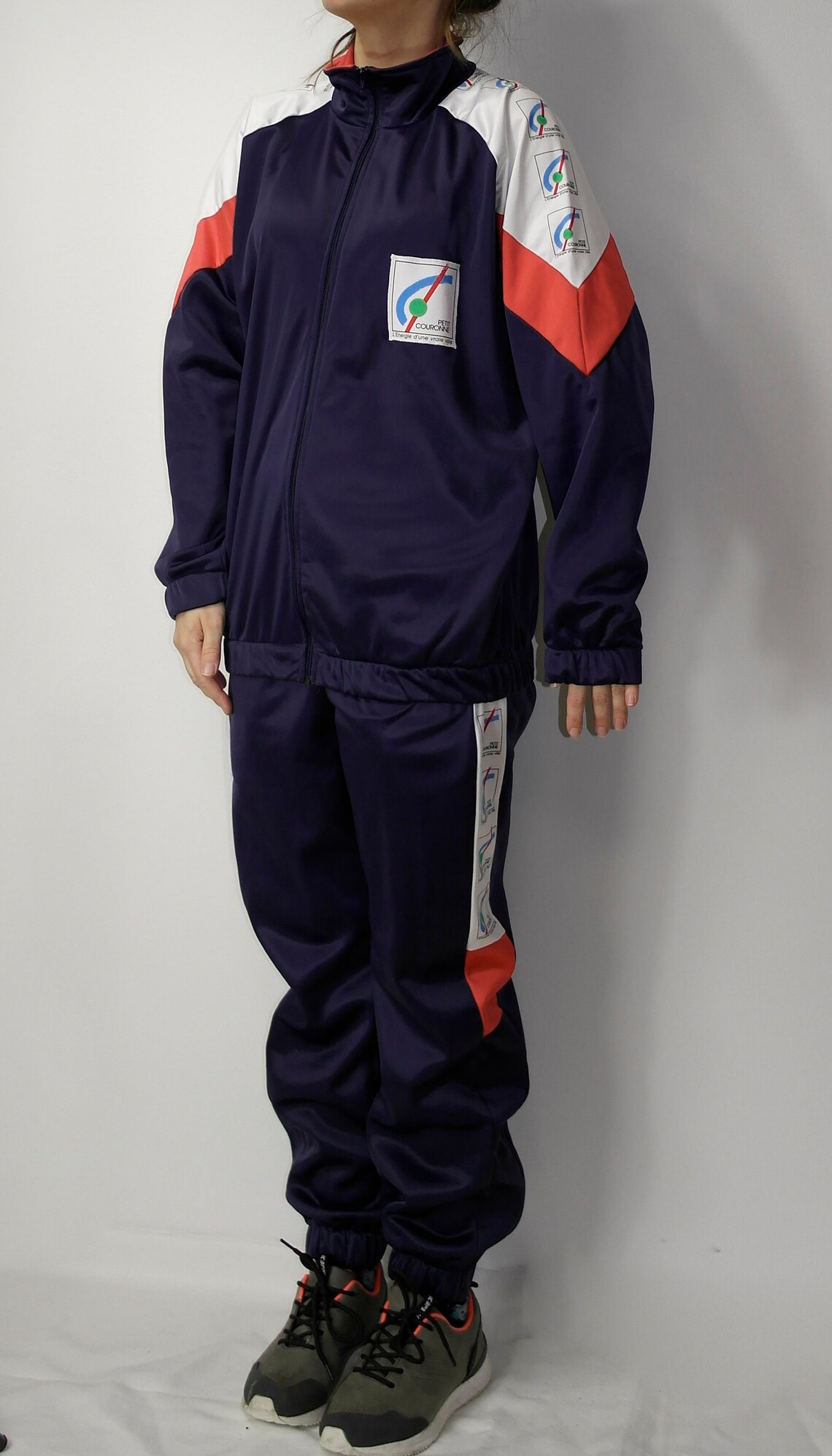 FRENCH Vintage Full Tracksuit Made in France Set Pants and Jacket Petit ...