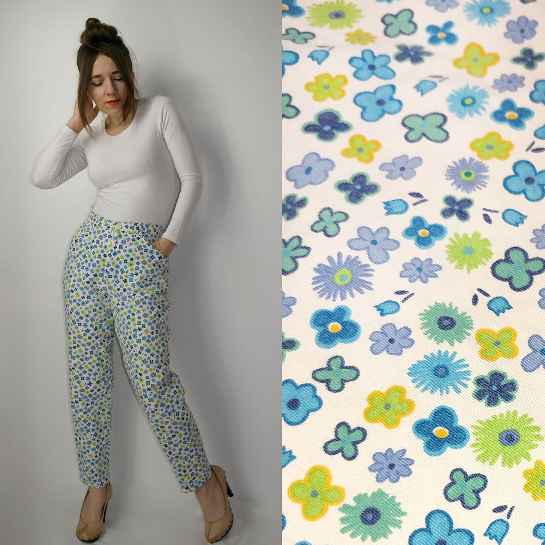 70s Flower Power Finnish Pants Made in Finland Marimekko Style - Etsy