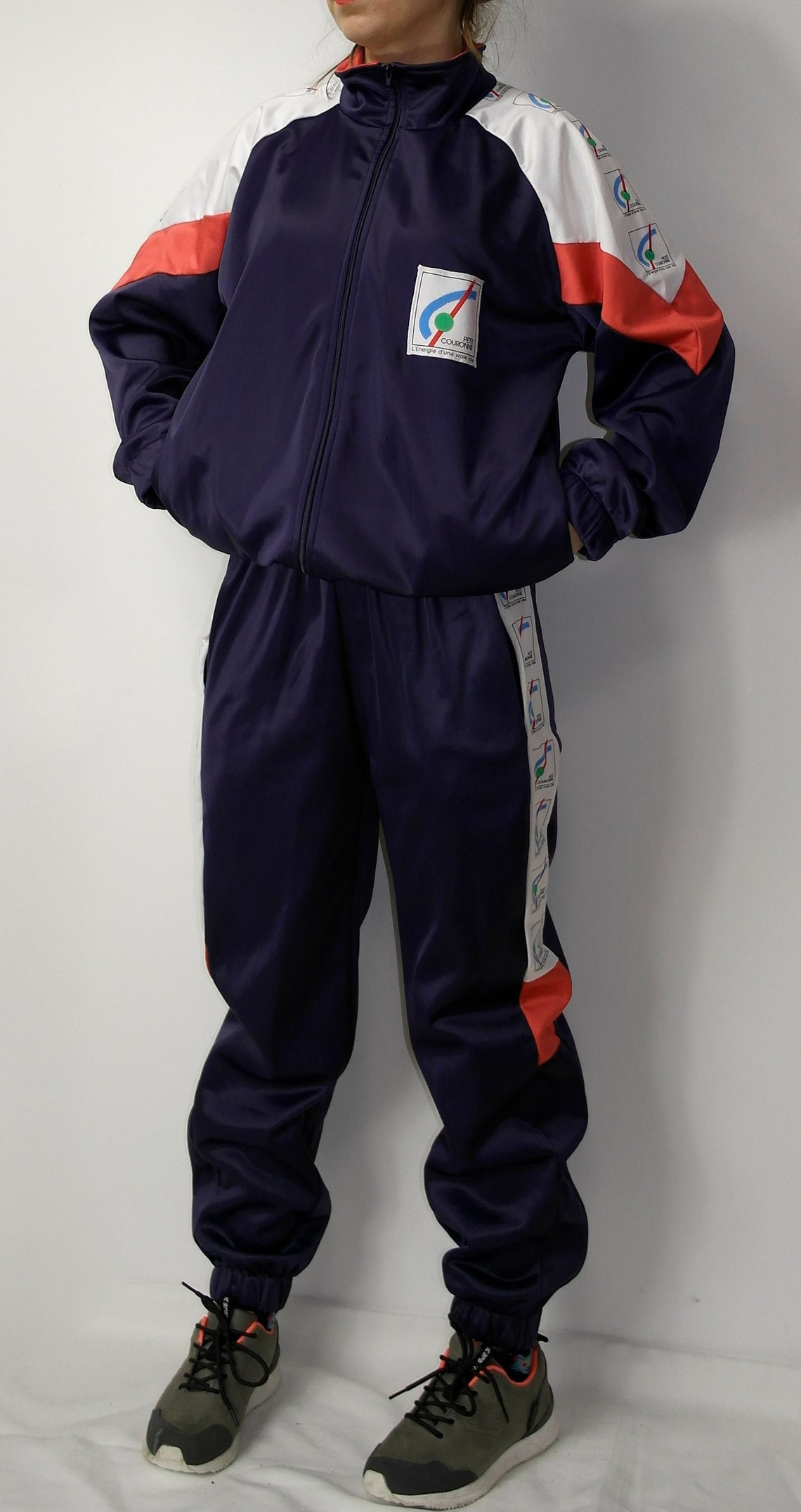 FRENCH Vintage Full Tracksuit Made in France Set Pants and Jacket Petit ...