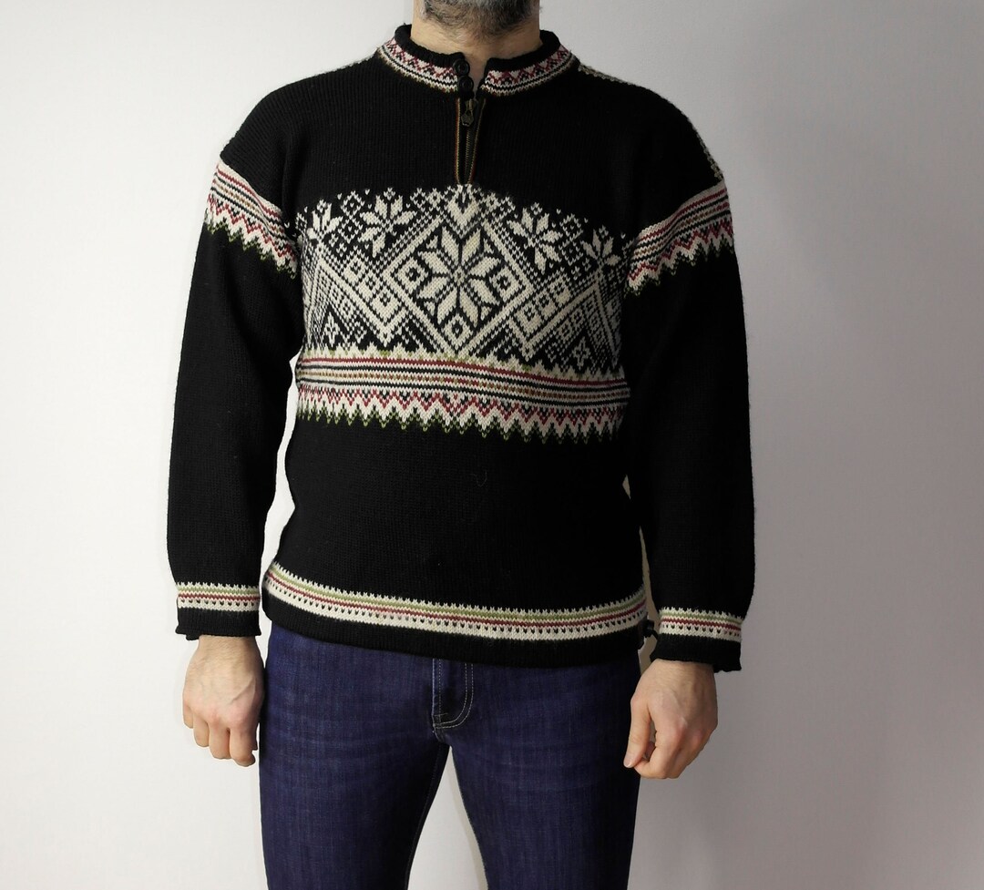Norwegian Dale of Norway Vintage Folk Wool Sweater / Made in Norway ...