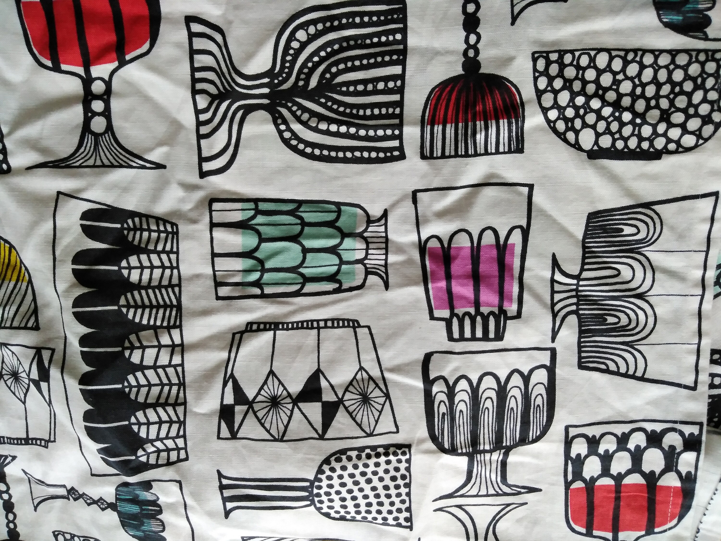 Marimekko Curtain Linen Cotton Fabric Finnish Design Finland Long ...