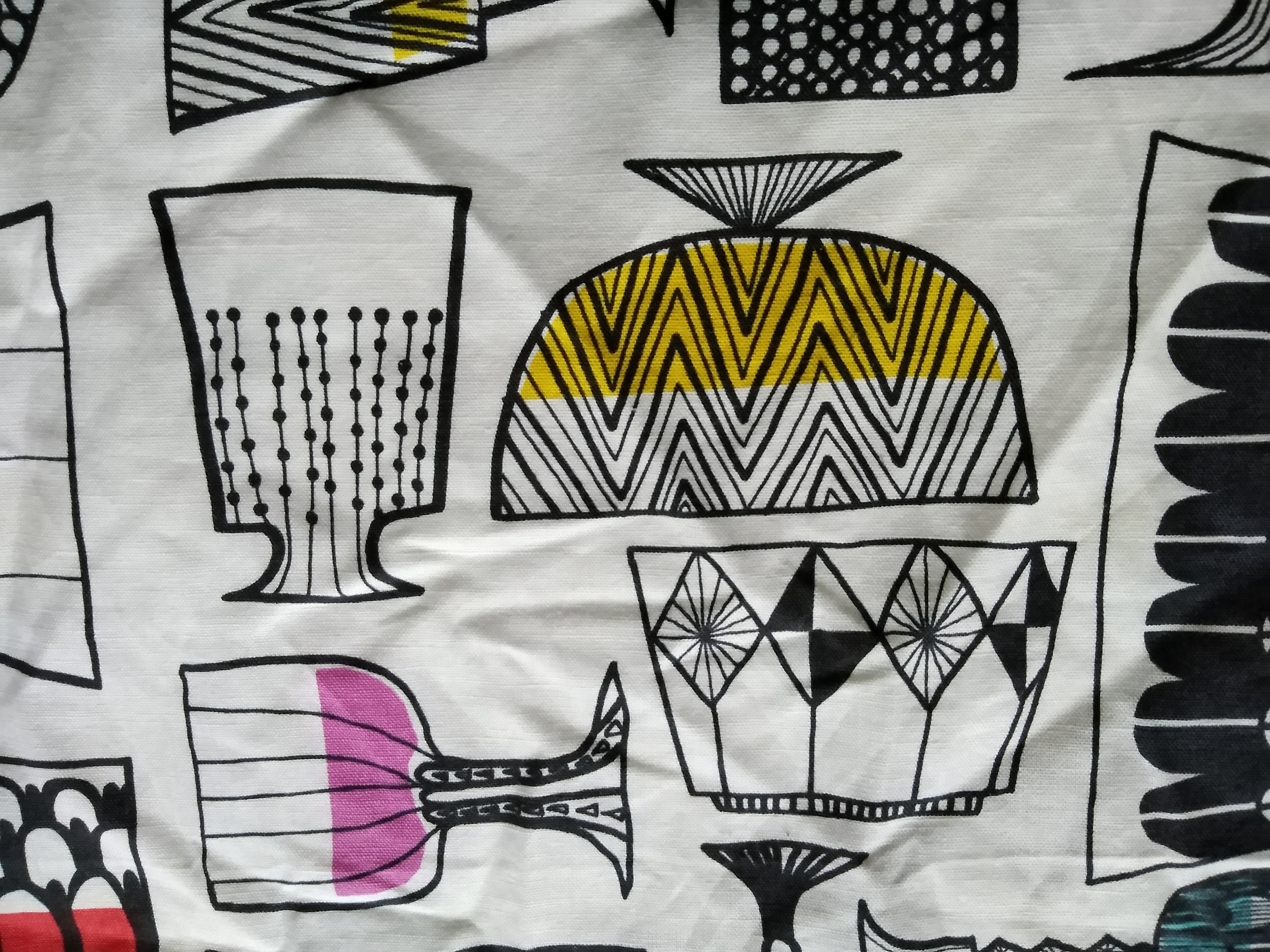 Marimekko Curtain Linen Cotton Fabric Finnish Design Finland Long ...