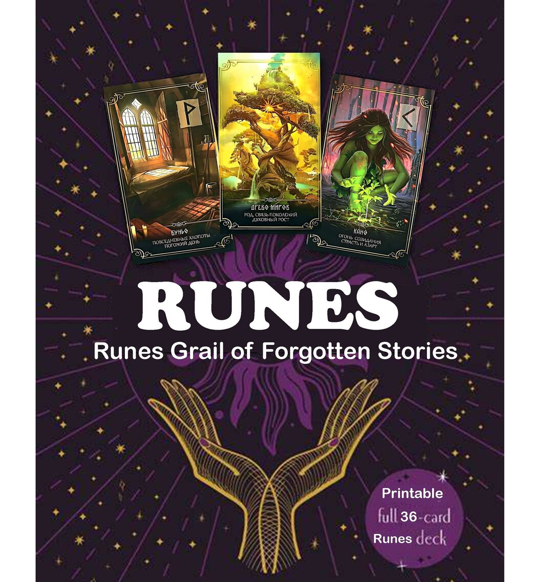 PRINTABLE, the Runes Grail of Forgotten Stories,pdf, Runes Deck, Runes ...