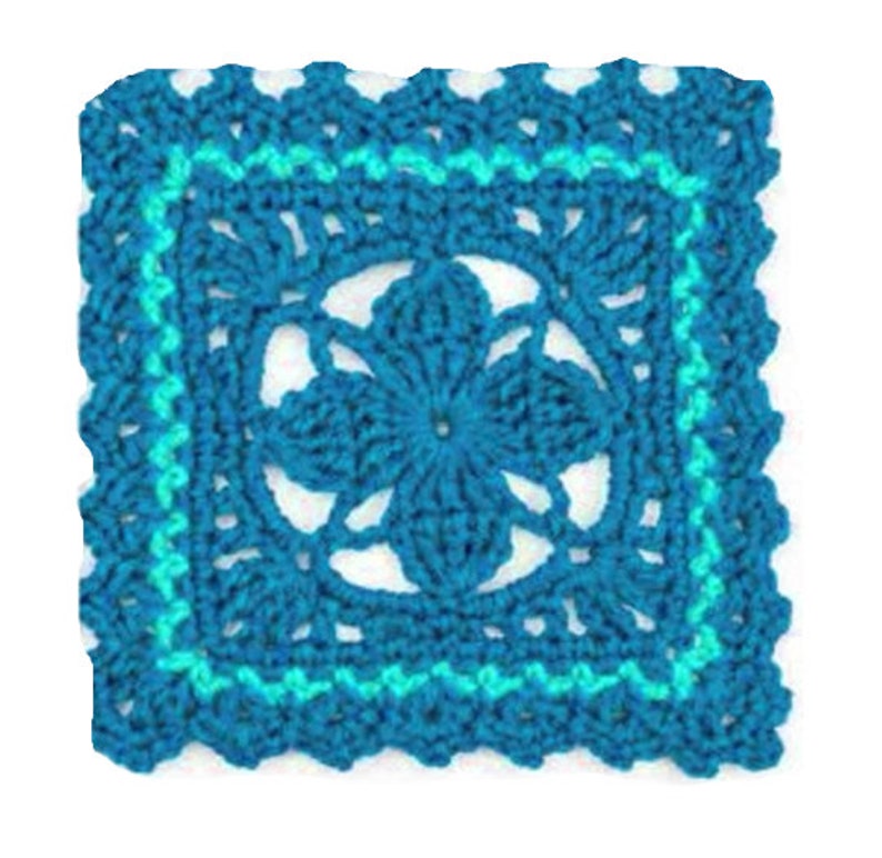Byzantine Lace Granny Square Crochet Pattern PDF Digital - Etsy