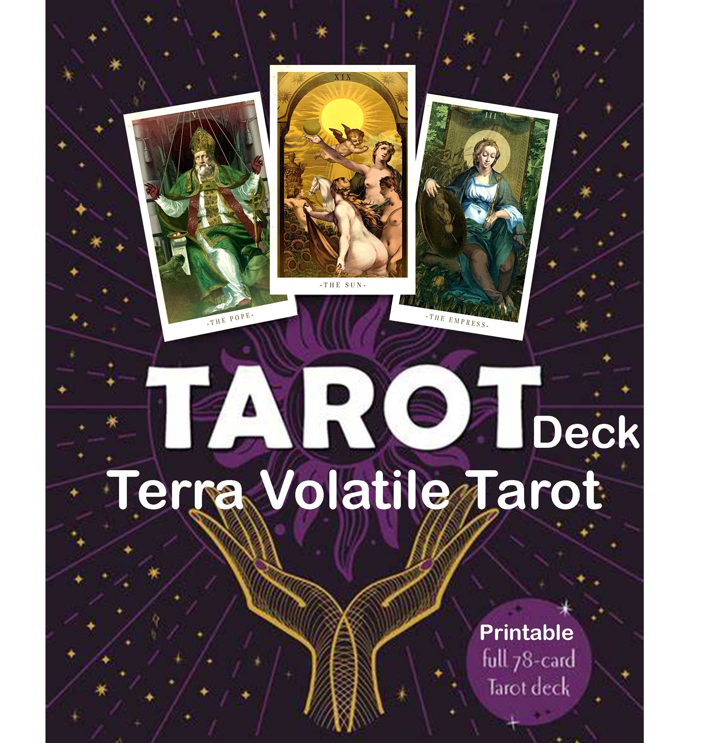 78 Card Tarot Deck PRINTABLE, Terra Volatile Tarot,pdf, Tarot Deck ...