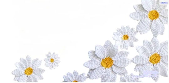 Daisy Flower, Large Daisy, Small Daisy, Crochet Pattern PDF Digital ...
