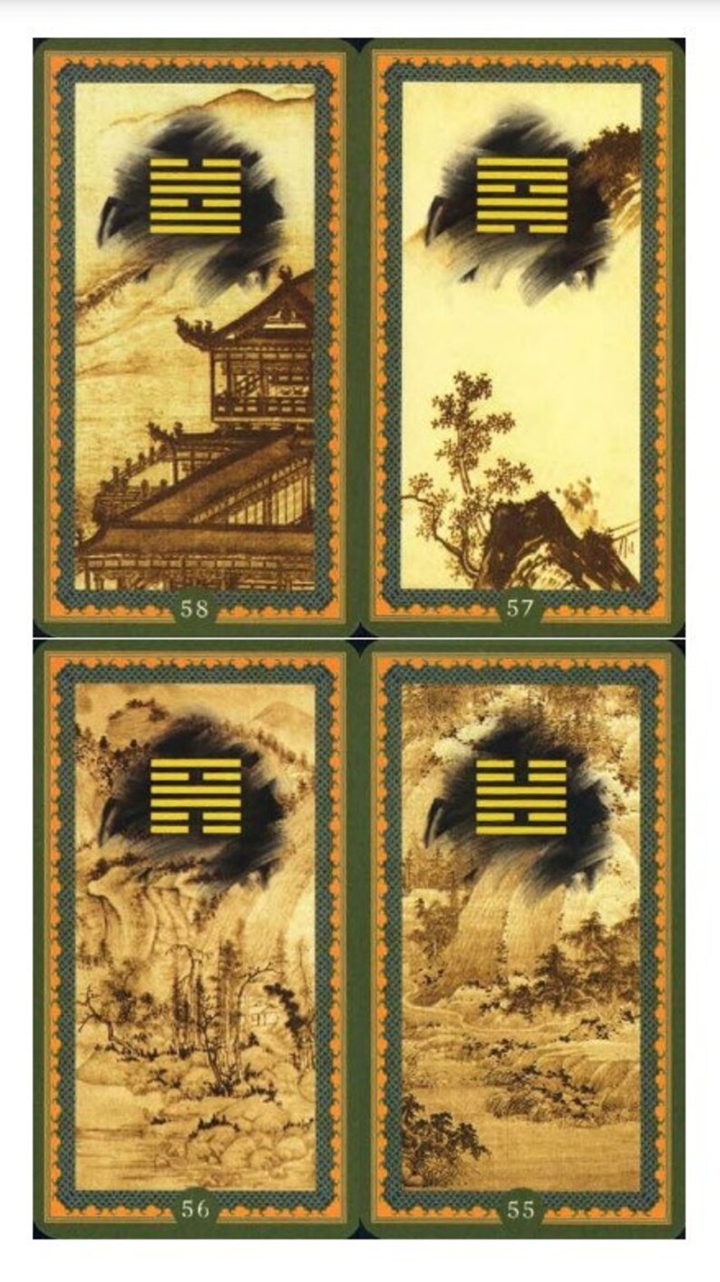 PRINTABLE, I-ching, 64 Oracle Cards, Oracle Deck, Oracle Cards, Cards ...