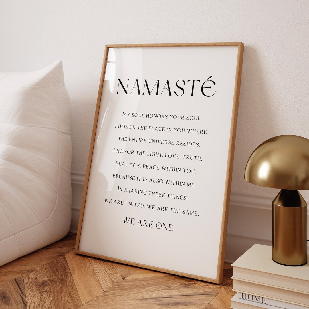 Namaste Definition Print, Namaste Sign, Namaste Printable, Yoga Poster ...