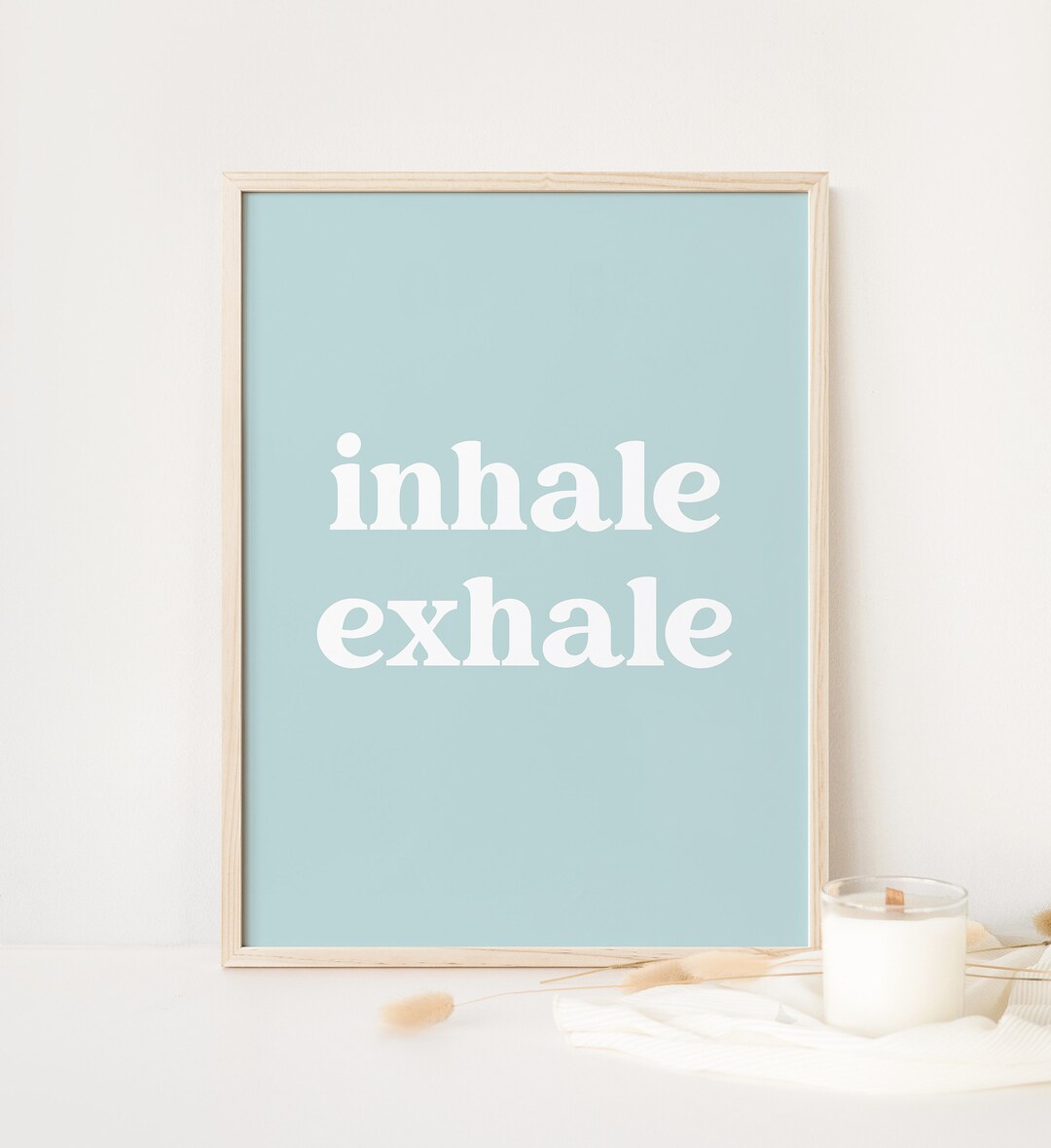 Inhale Exhale, Inhale Exhale Print, Yoga Poster, Boho Print, Bedroom ...