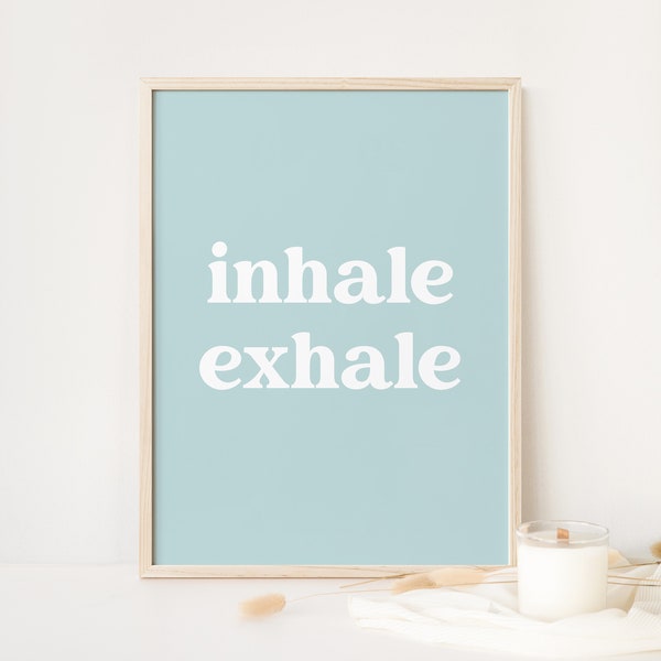 Inhale Exhale Signs - Etsy