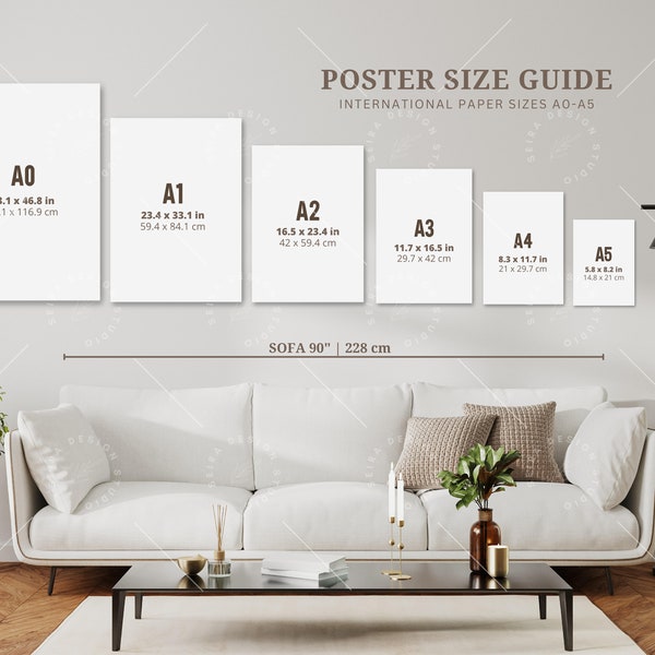 Size Chart Comparison Poster - Etsy