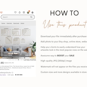 Landscape Wall Art Size Guide, Standard Frame Sizes Guide, Living Room ...