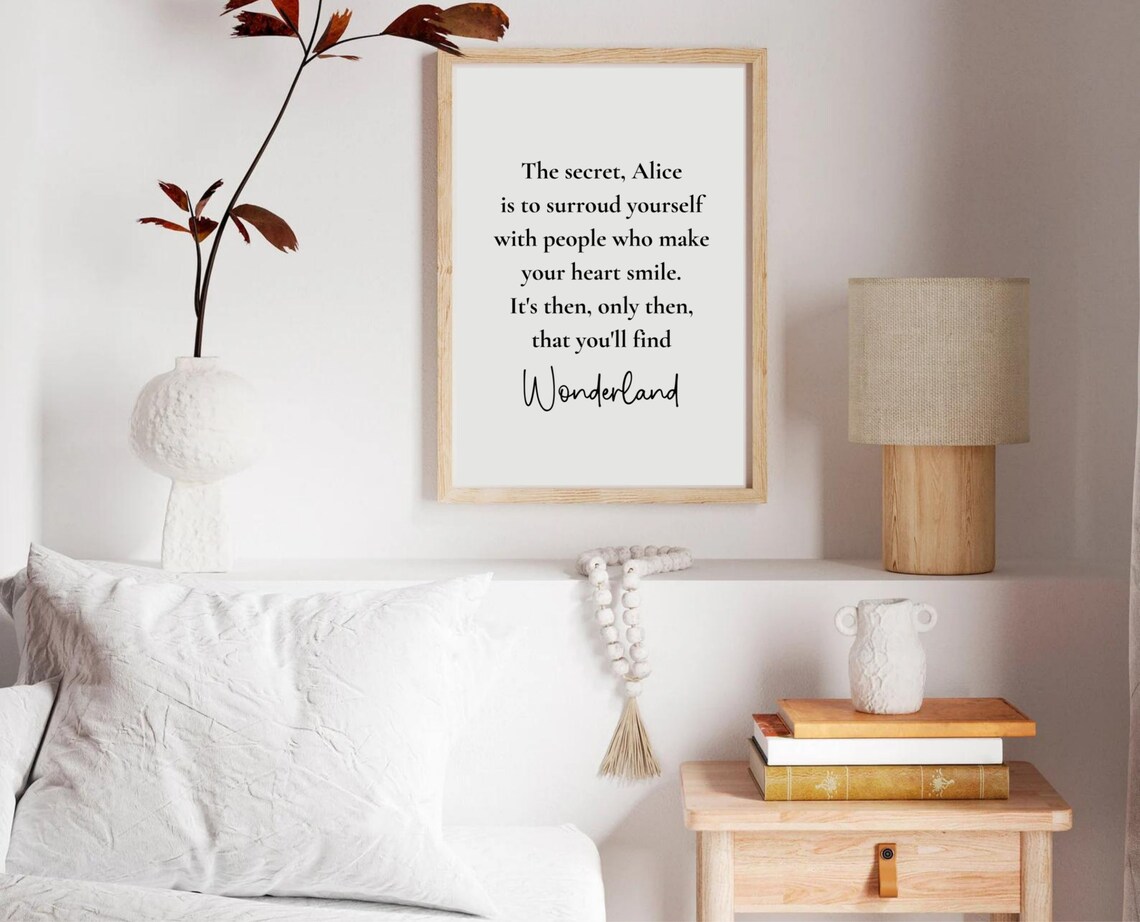 Alice in Wonderland Print the Secret Alice Lewis Carroll - Etsy