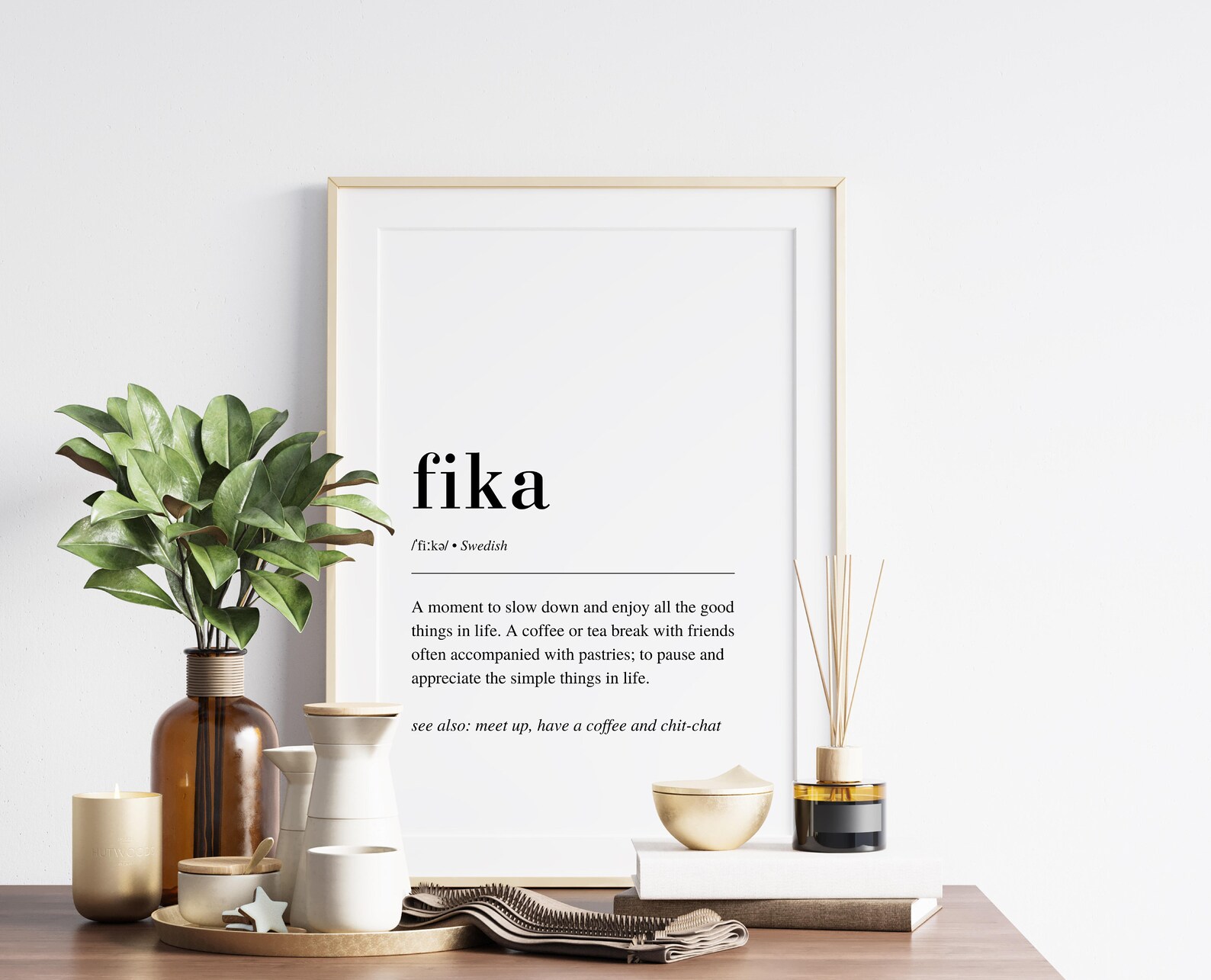 Fika Definition Print, Fika Print, Fika Sign, Scandinavian Print ...