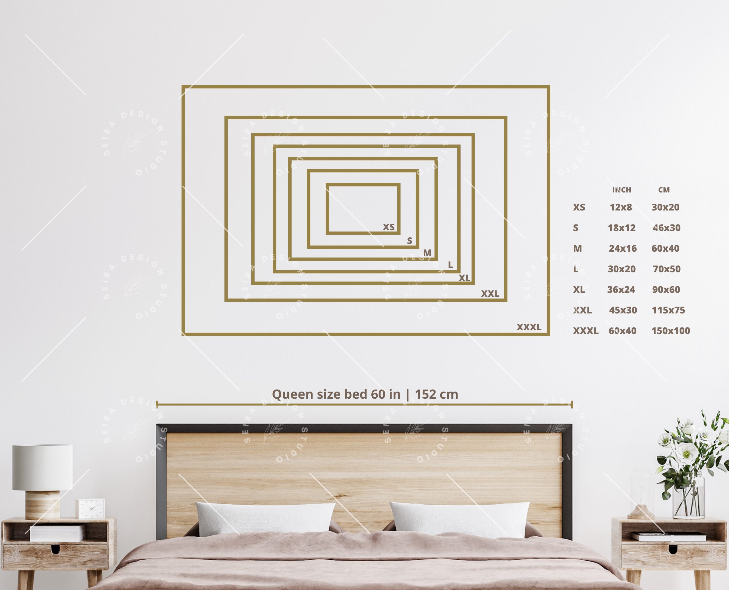 Big Sizes_wall Art Size Guide, Frame Size Guide, Print Size Guide ...