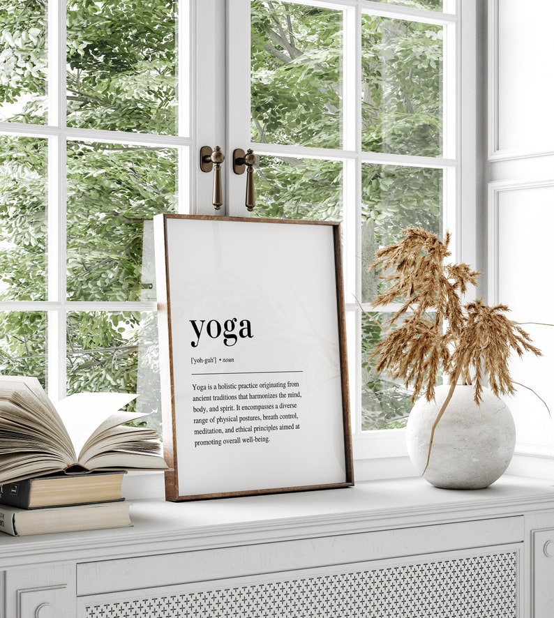 Yoga Definition Print, Yoga Zeichen, Yoga Printable, Yoga Poster, Yoga ...