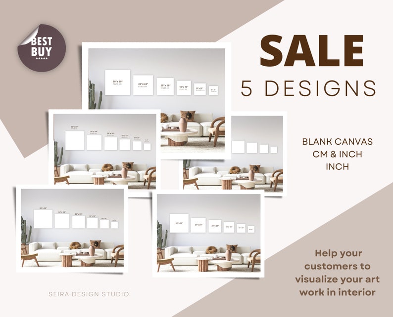 Wall Art Size Guide Square Frame Sizes Guide Canvas Size - Etsy Ireland