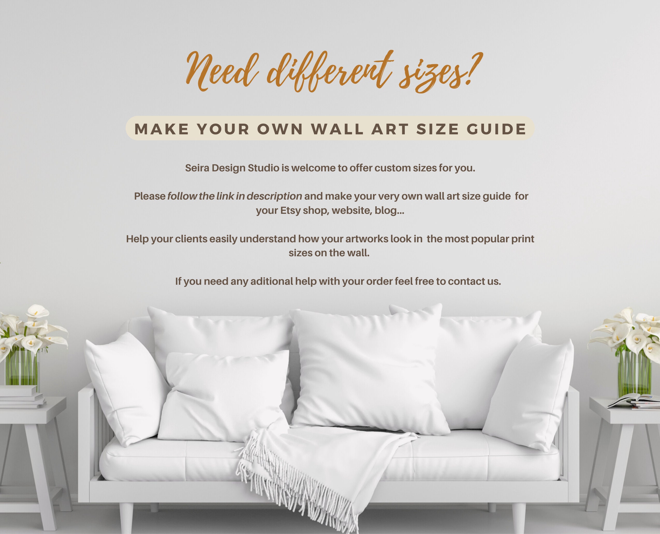 Horizontal Wall Art Size Guide Standard Frame Sizes Guide - Etsy Ireland
