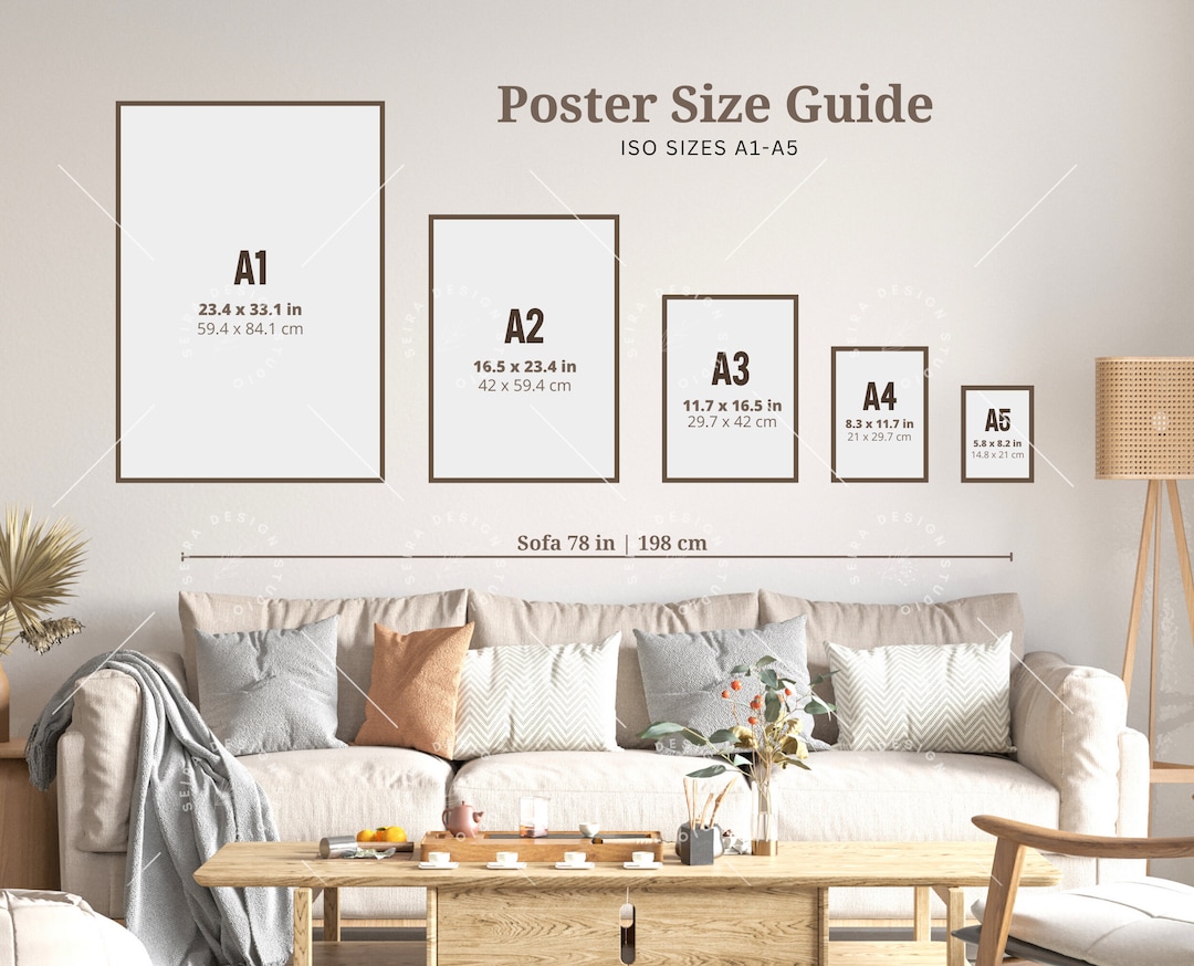 Wall Art Size Guide, Standard Frame Size Guide, Poster Sizes Guide, Frame Size Guide, Wall Art ...