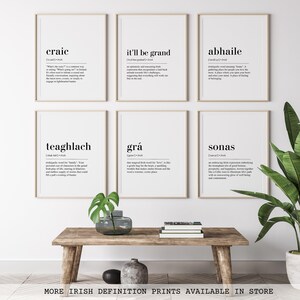 Abhaile Definition Print, Irish Print, Irish Home Decor, Ireland Print ...