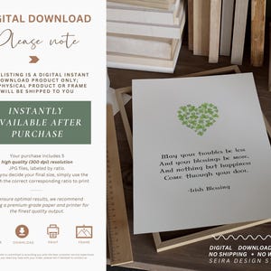 Irish Blessing Print, Irish Blessing Sign, Irish Gifts, Ireland Print ...