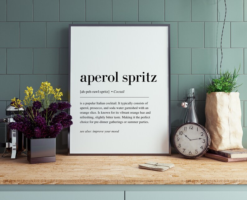 Aperol Spritz Definition, Aperol Spritz Print, Aperol Spritz Poster ...