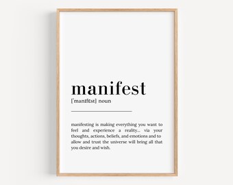 Manifest Definition - Etsy