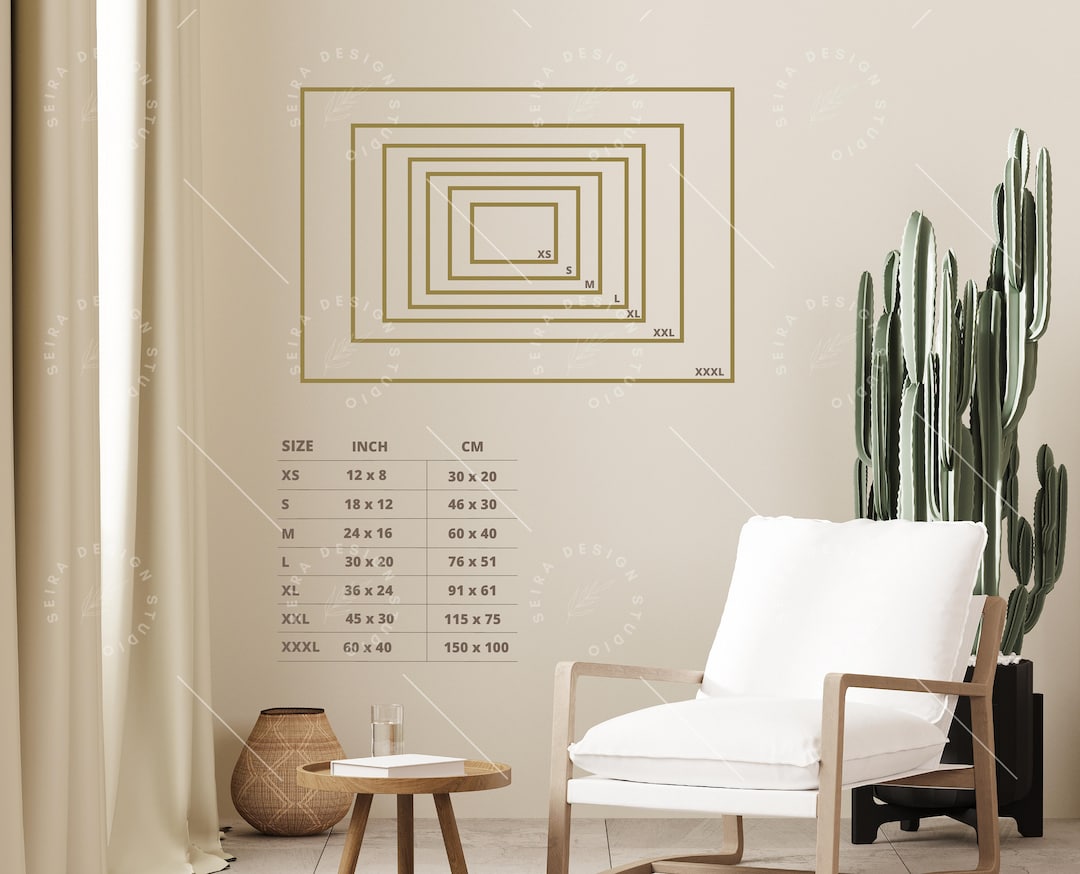Big Sizes_wall Art Size Guide, Frame Size Guide, Print Size Guide ...