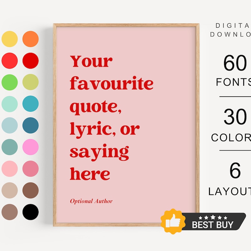 Custom Quote Poster - Etsy